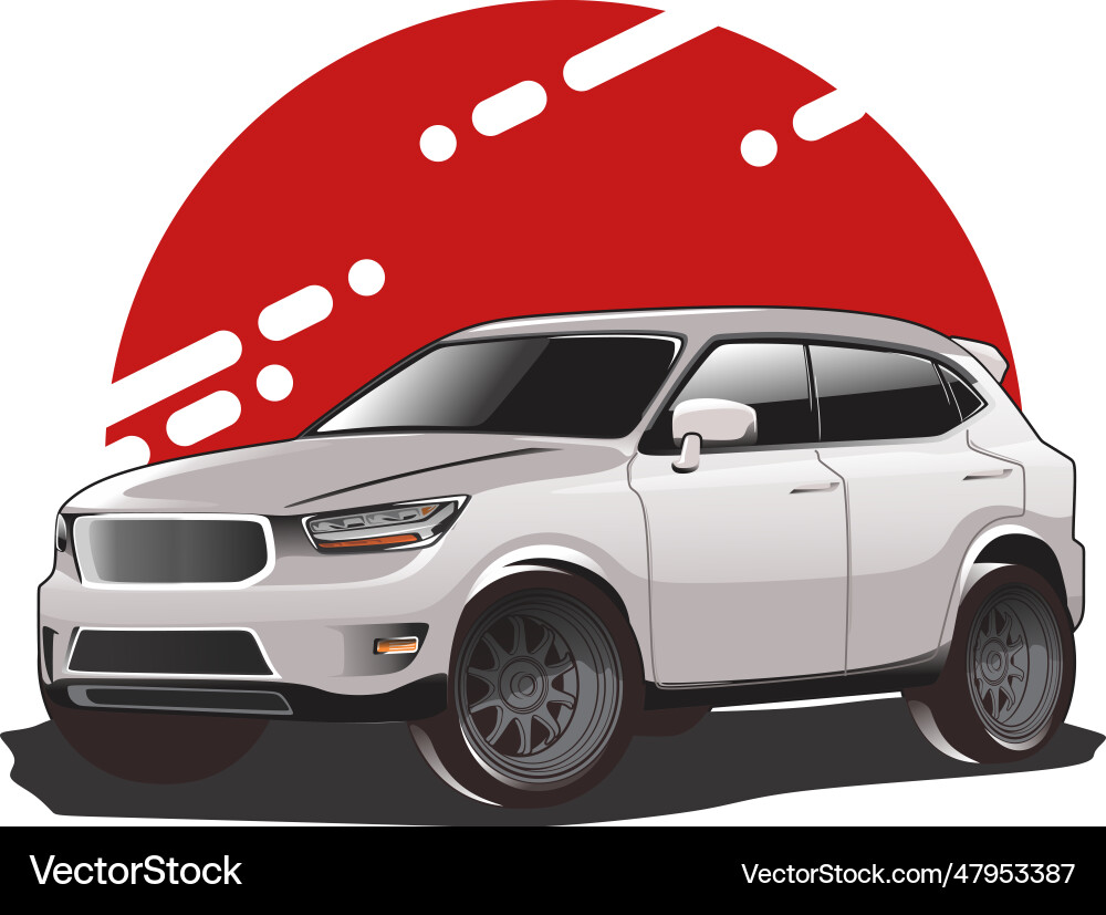Isolated design of medium size luxury suv Vector Image