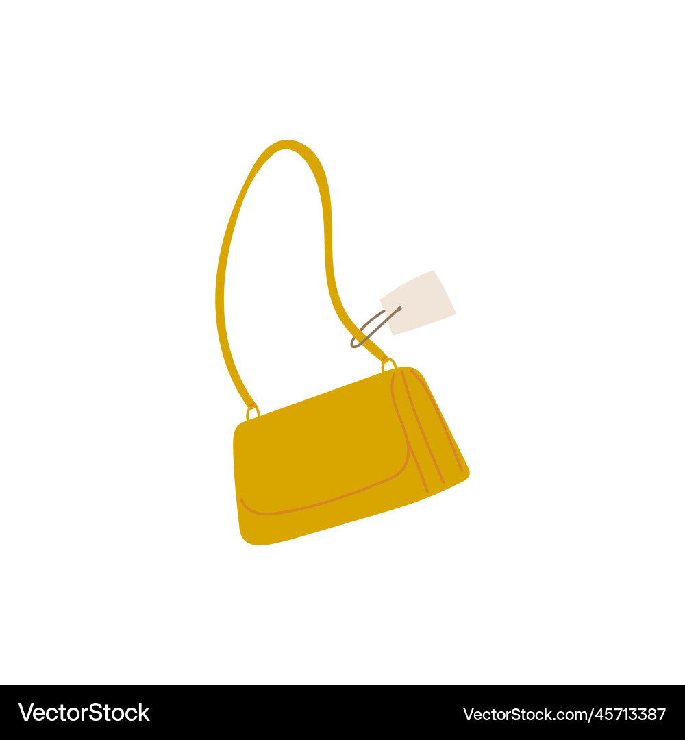 New women bag icon flat Royalty Free Vector Image