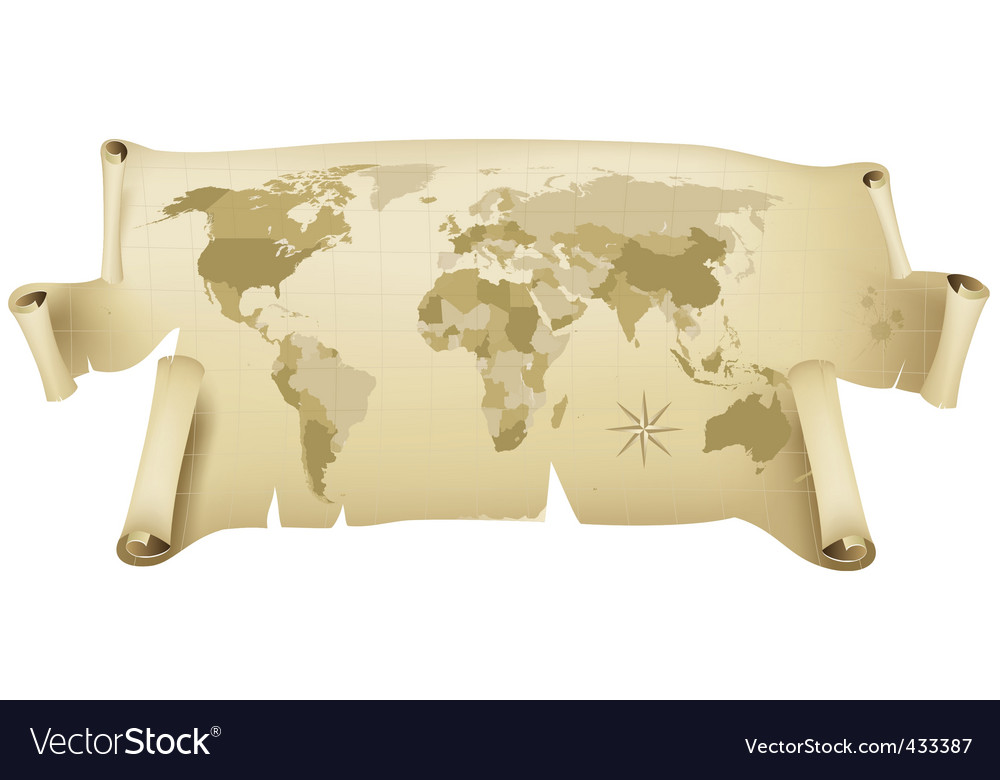 Old map Royalty Free Vector Image - VectorStock