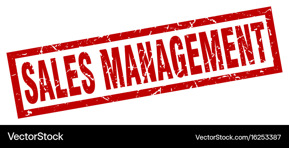 Square grunge red sales management stamp Vector Image