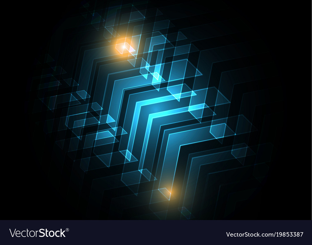 Technology digital future arrow abstract Vector Image
