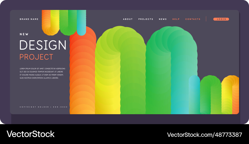 Template for the design and placement of text Vector Image