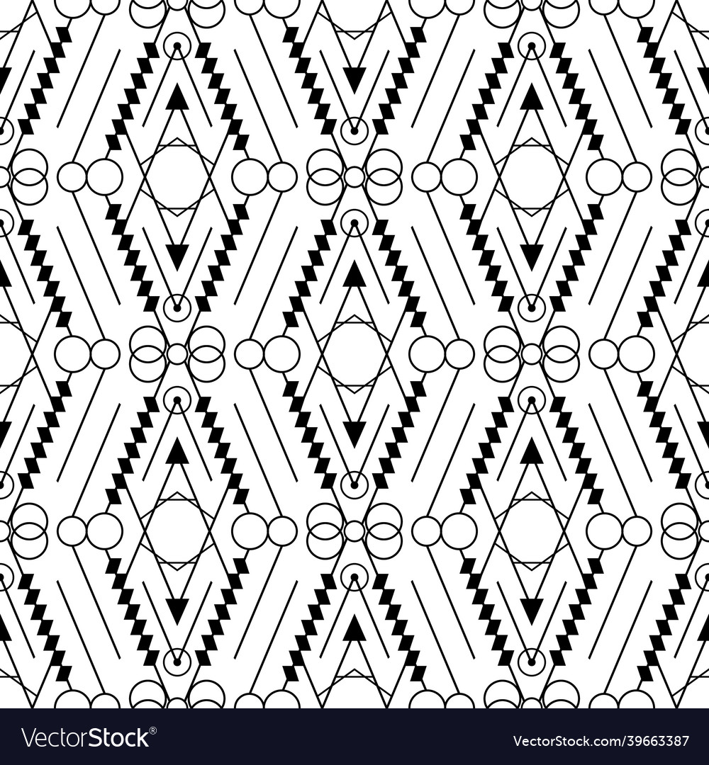 Tribal seamless pattern Royalty Free Vector Image