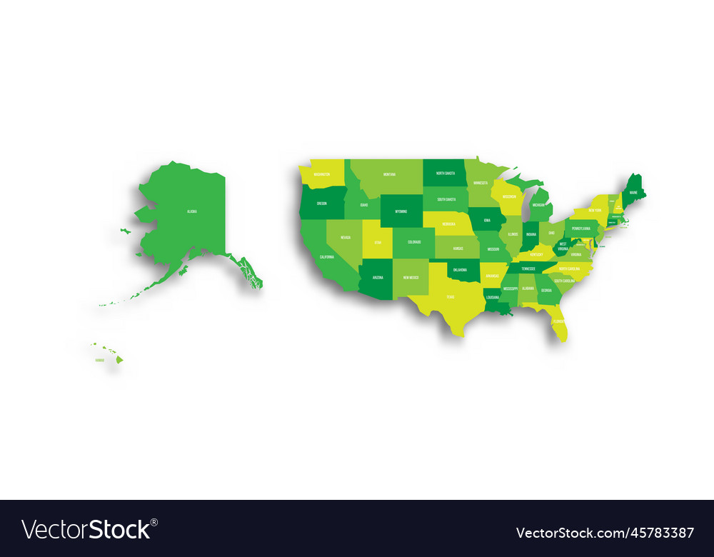 United states of america political map Royalty Free Vector