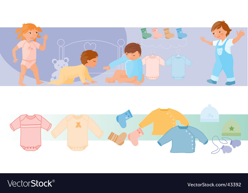 Baby design elements Royalty Free Vector Image