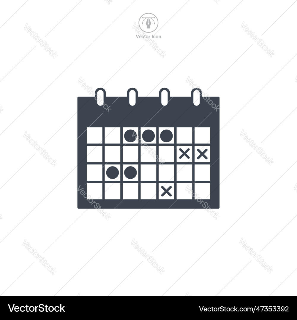 Calendar icon symbol template for graphic and web Vector Image