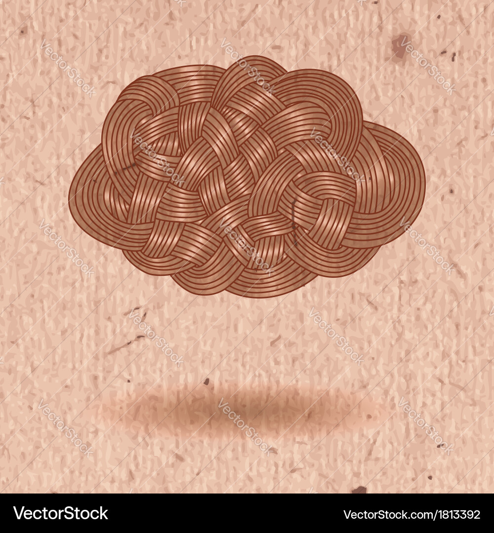 Interlacing Tangle of hair Royalty Free Vector Image