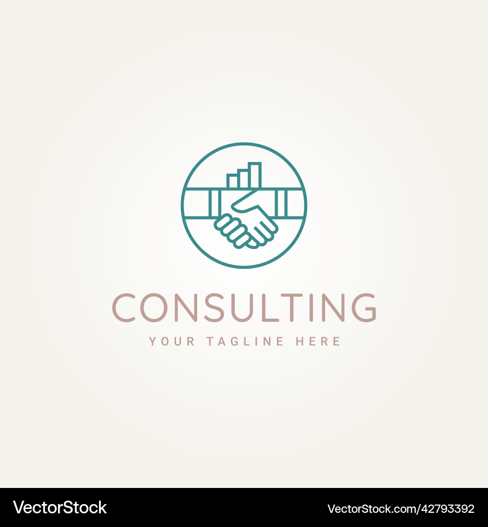Minimalist business consulting logo template Vector Image