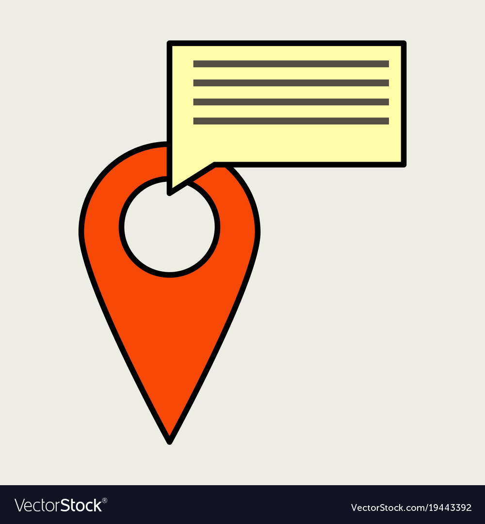 Navigation geolocation icon in flat design Vector Image