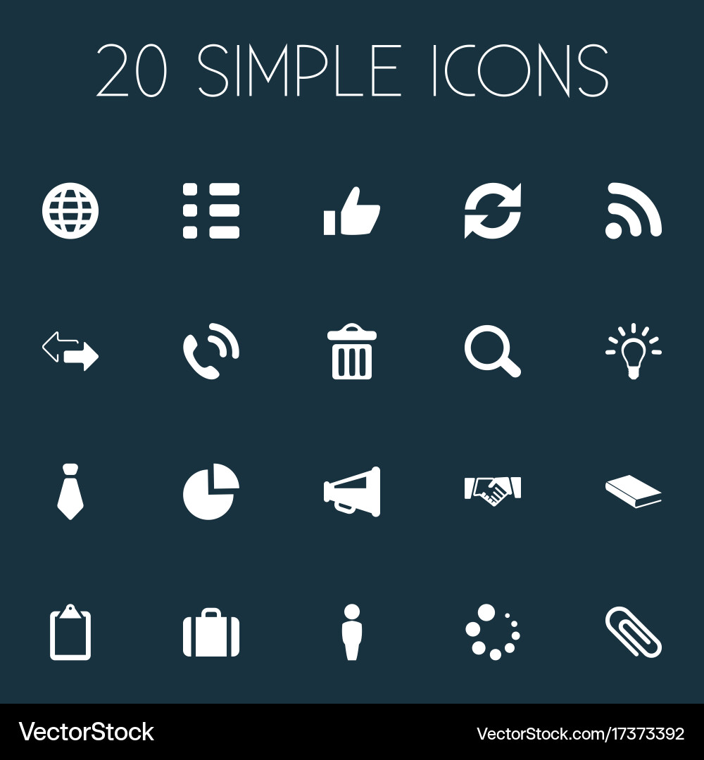Set of simple people icons Royalty Free Vector Image