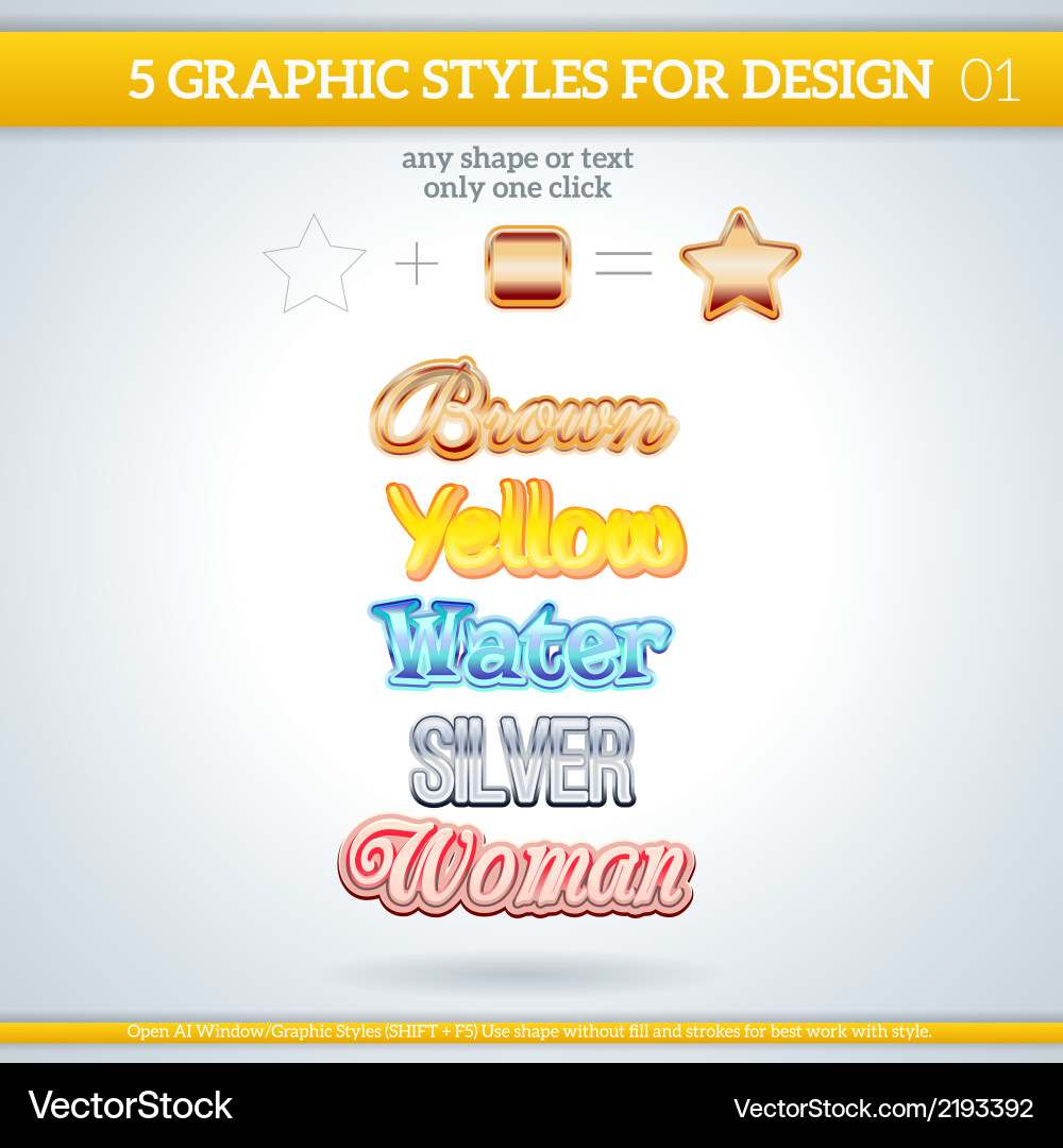 Set of various graphic styles for design Vector Image