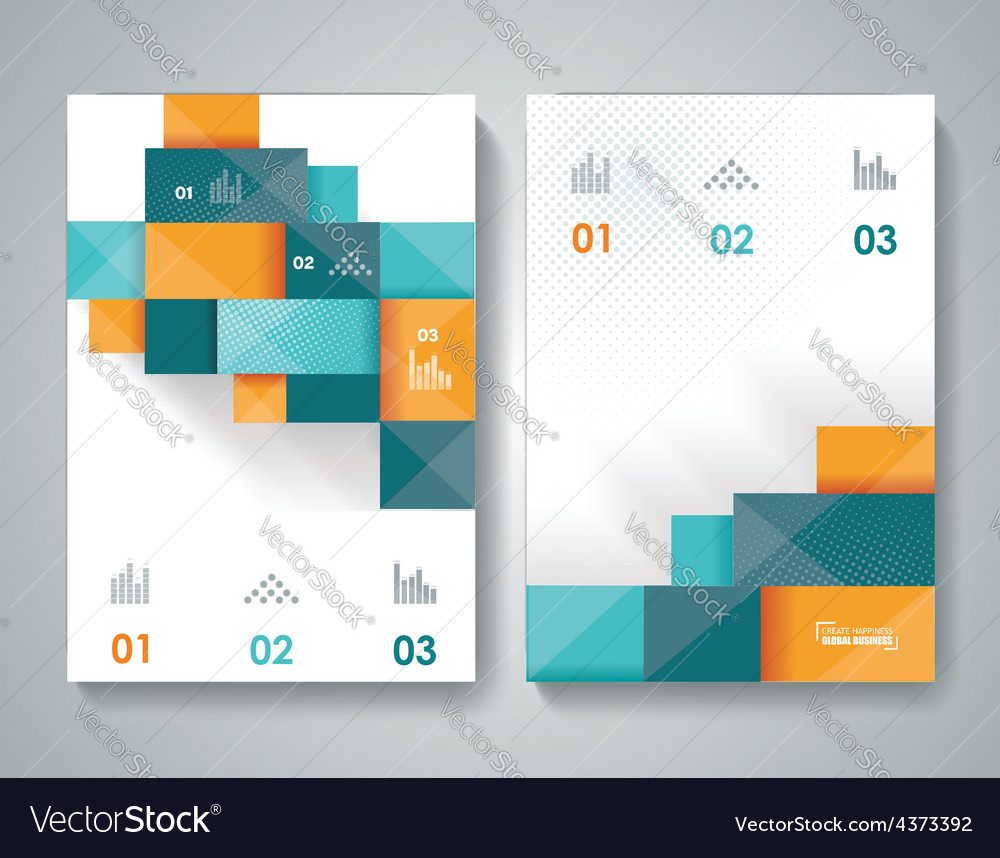 Template design with 3d elements Royalty Free Vector Image