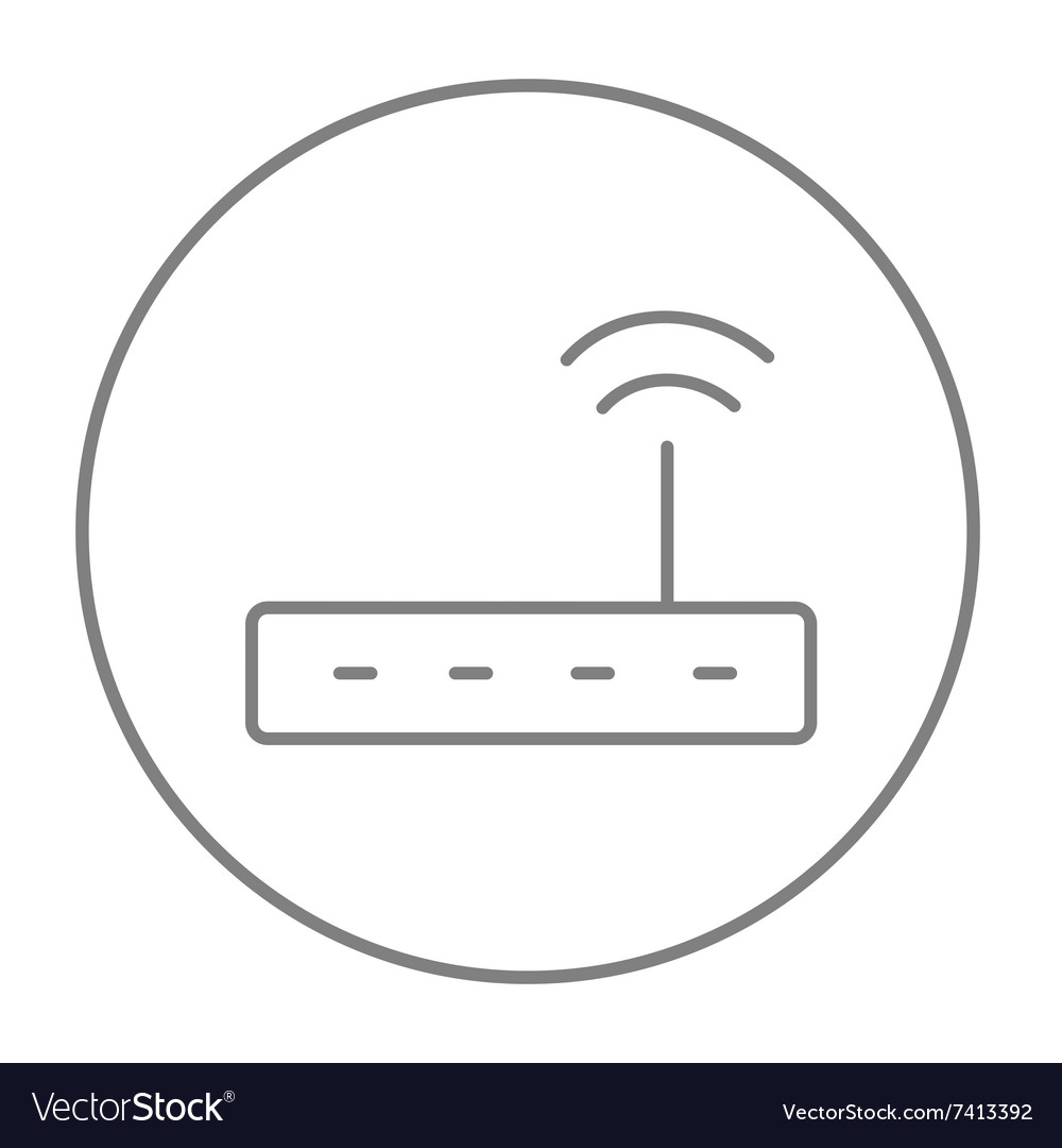 Wireless router line icon Royalty Free Vector Image Wireless router line icon Royalty Free Vector Image