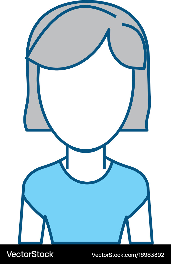 Woman faceless cartoon Royalty Free Vector Image