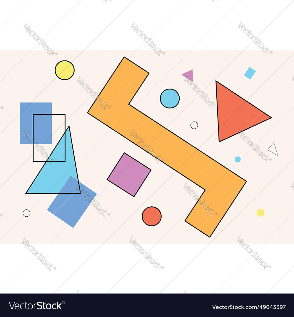 Abstract flat geometric background Royalty Free Vector Image