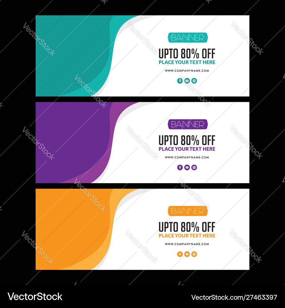 Banner design abstract poster facebook co Vector Image