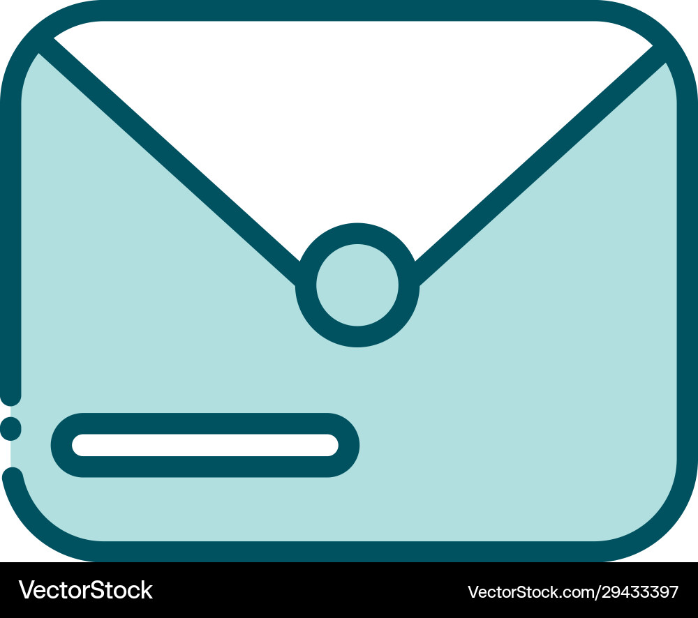 Email envelope message social media line and fill Vector Image