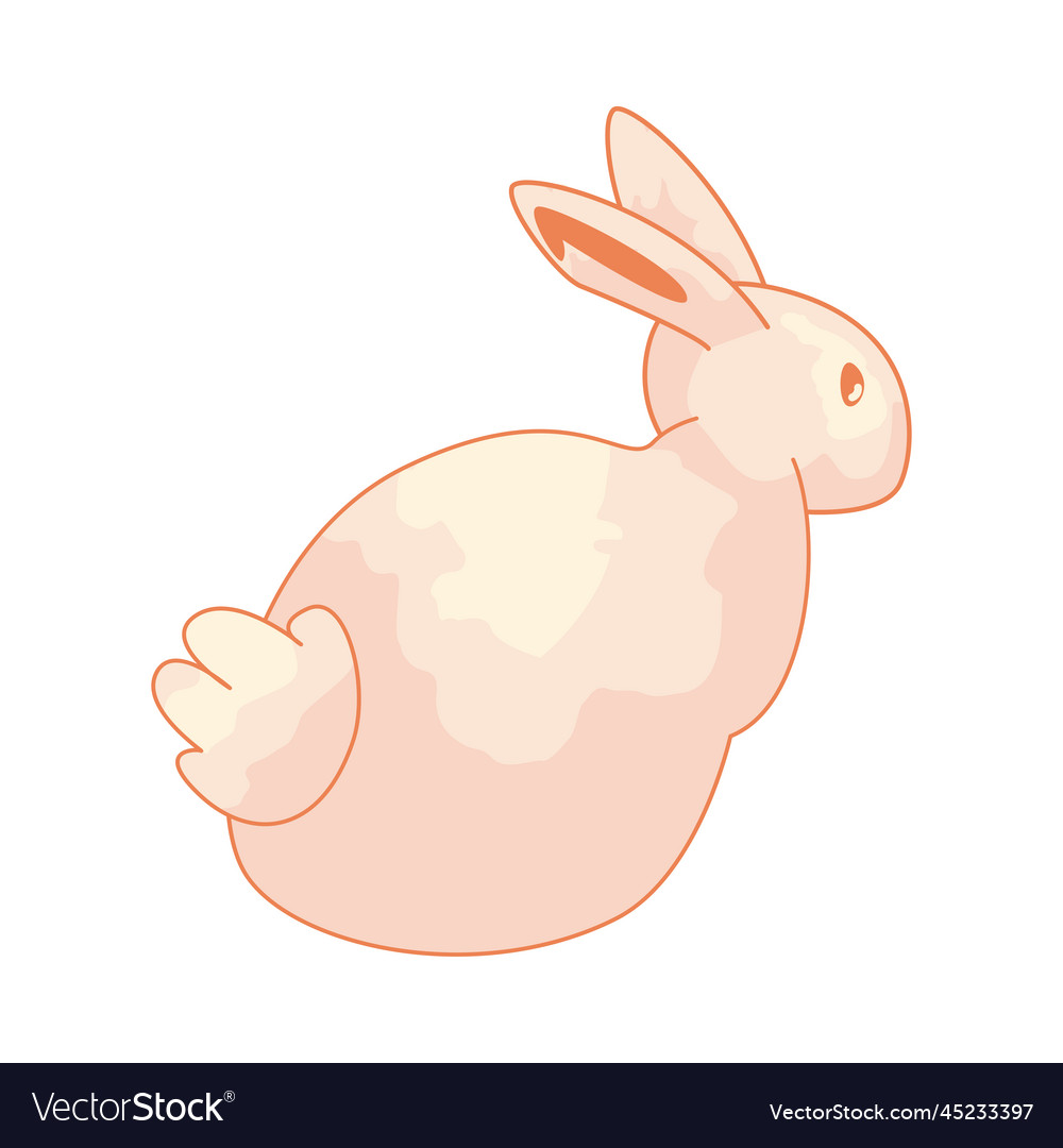 Flat rabbit Royalty Free Vector Image - VectorStock