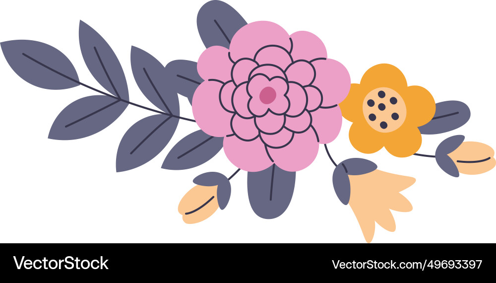 Floral flowers ornament Royalty Free Vector Image