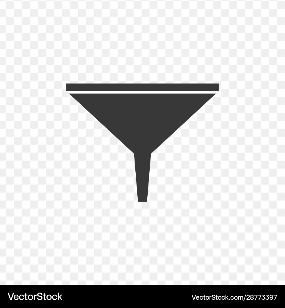 Funnel icon stock isolated on white background Vector Image