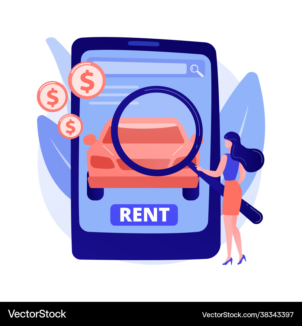 Rental car service abstract concept Royalty Free Vector
