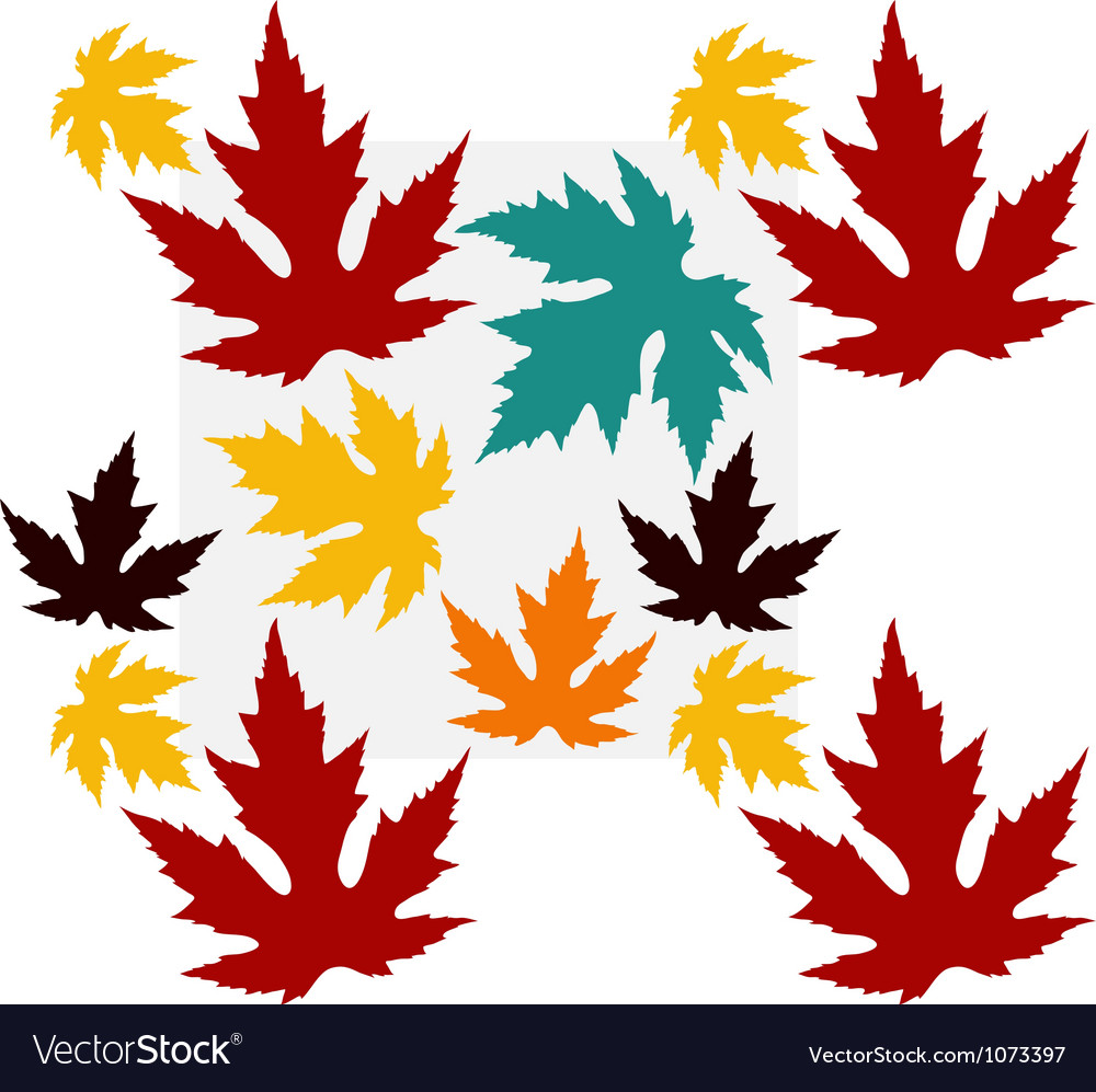 Seamless pattern with maple leaves Royalty Free Vector Image