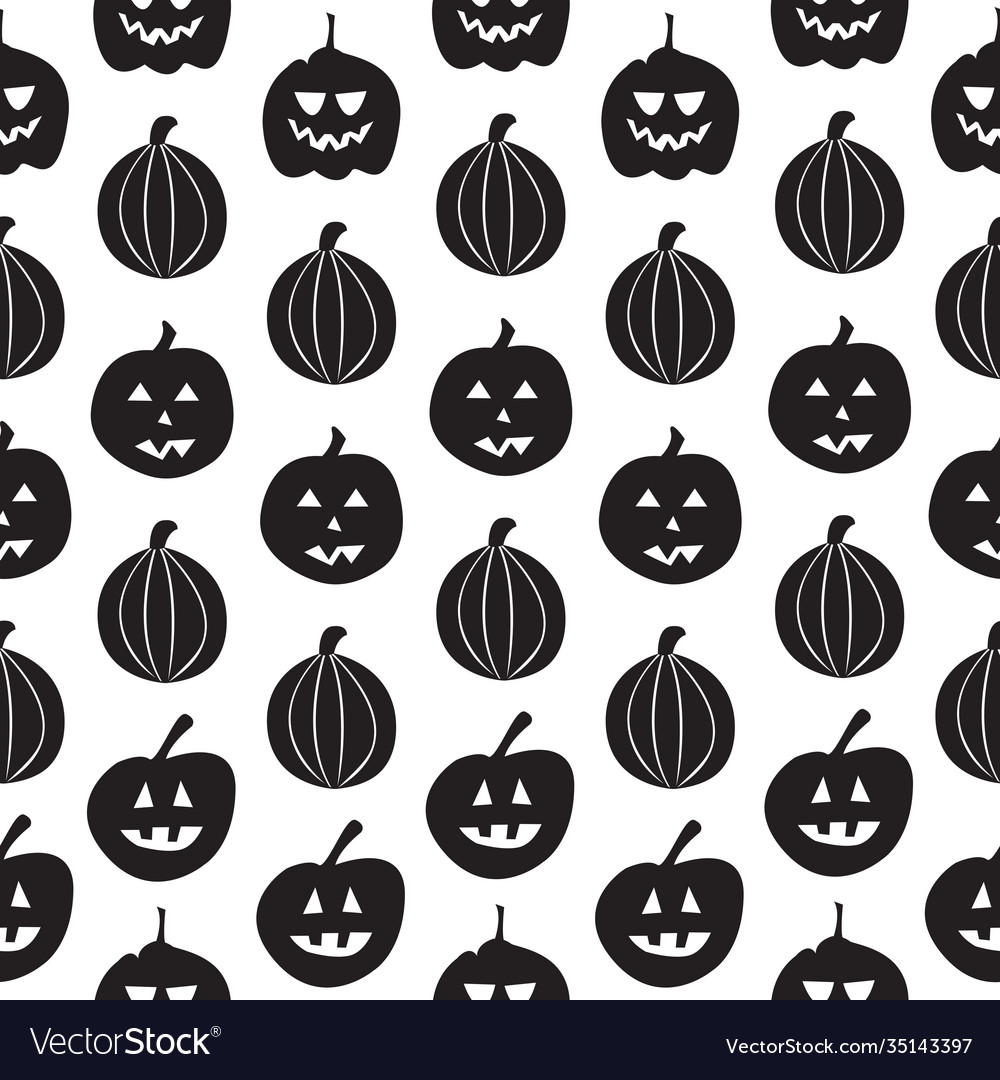 Seamless pattern with pumpkin background Vector Image