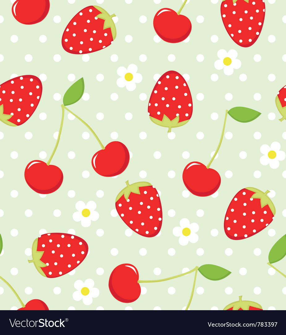 Strawberry pattern Royalty Free Vector Image - VectorStock