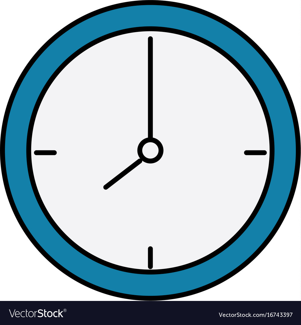 Time clock isolated icon Royalty Free Vector Image