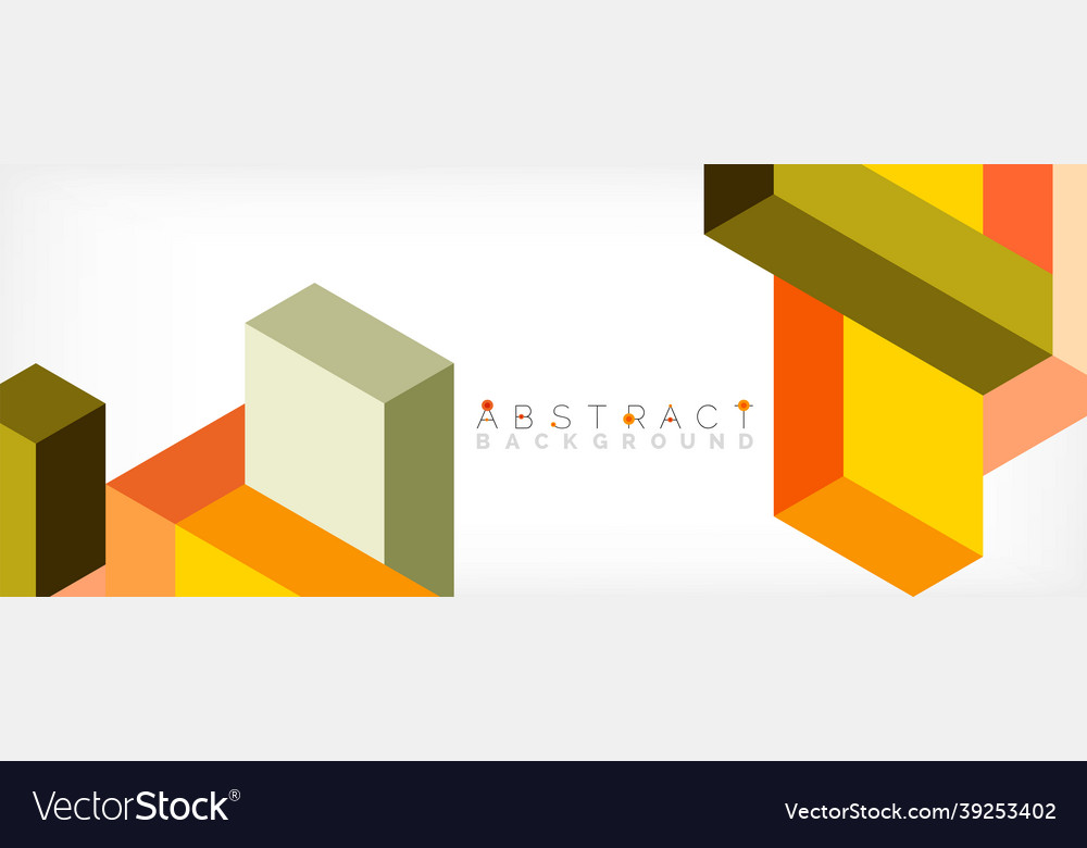 Abstract background 3d cubes cubic elements Vector Image