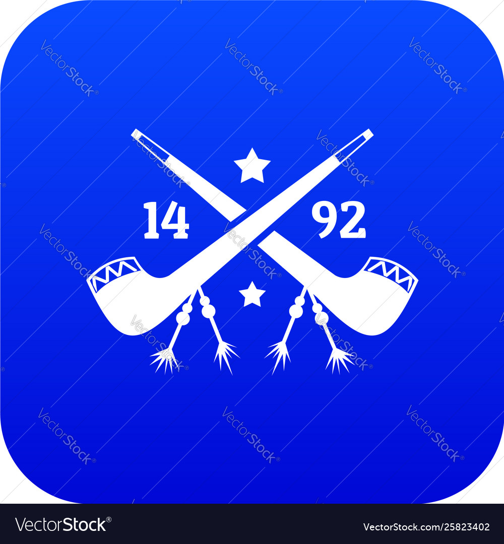 Discover america 1492 icon blue Royalty Free Vector Image Discover america 1492 icon blue Royalty Free Vector Image