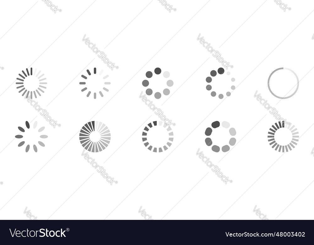 Download signs set load icons data load Royalty Free Vector
