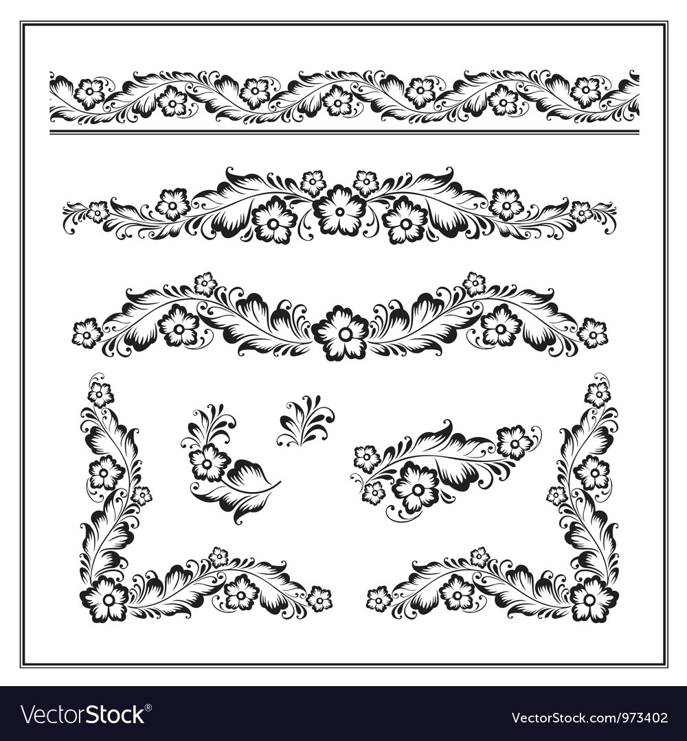 Flower ornament pattern Royalty Free Vector Image