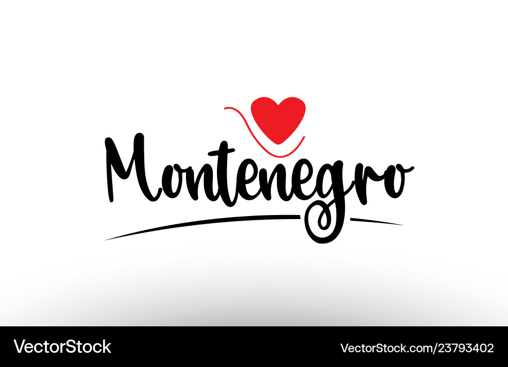 Montenegro country text typography logo icon Vector Image
