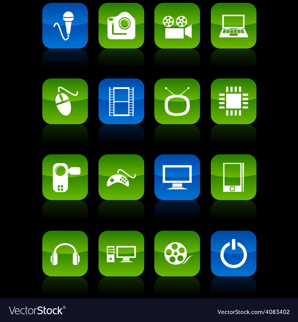 Multimedia buttons Royalty Free Vector Image - VectorStock