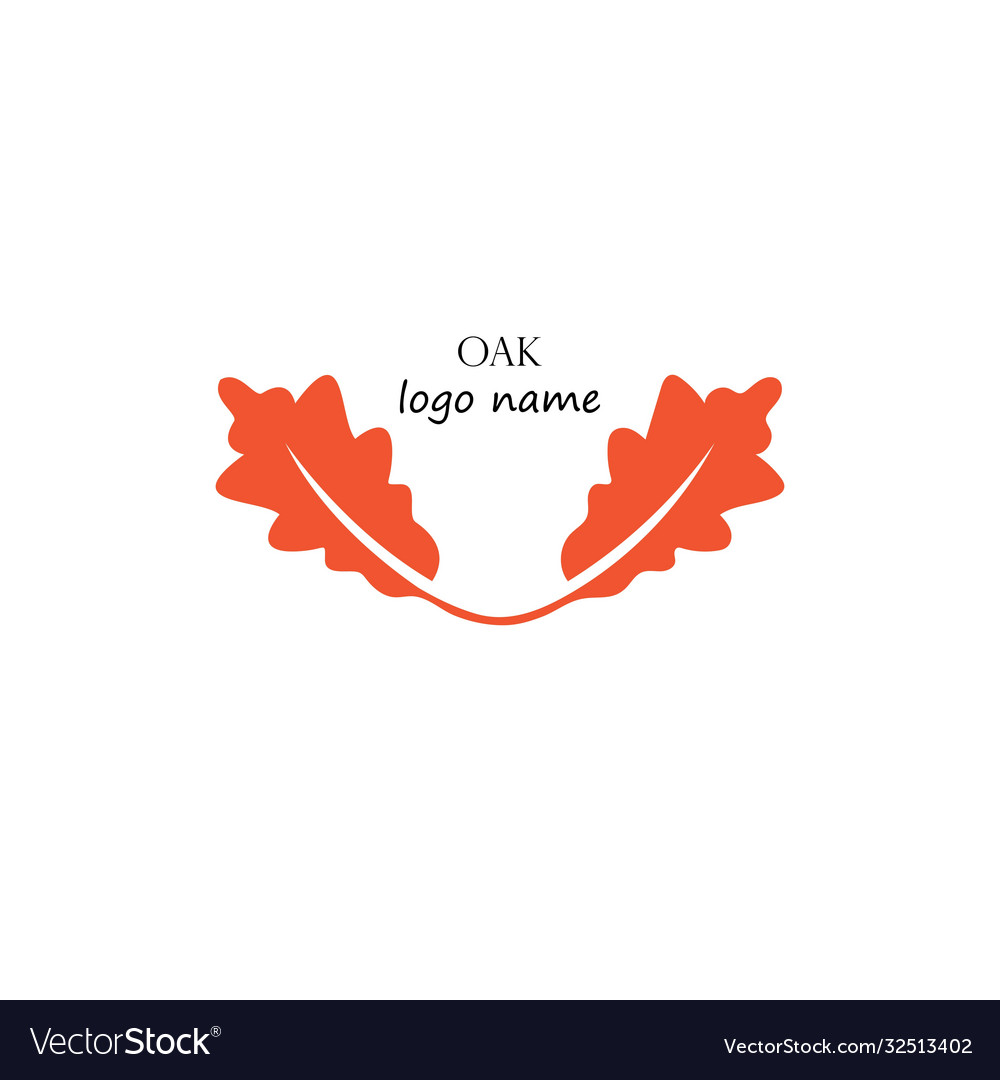 Oak leaf logo Royalty Free Vector Image - VectorStock