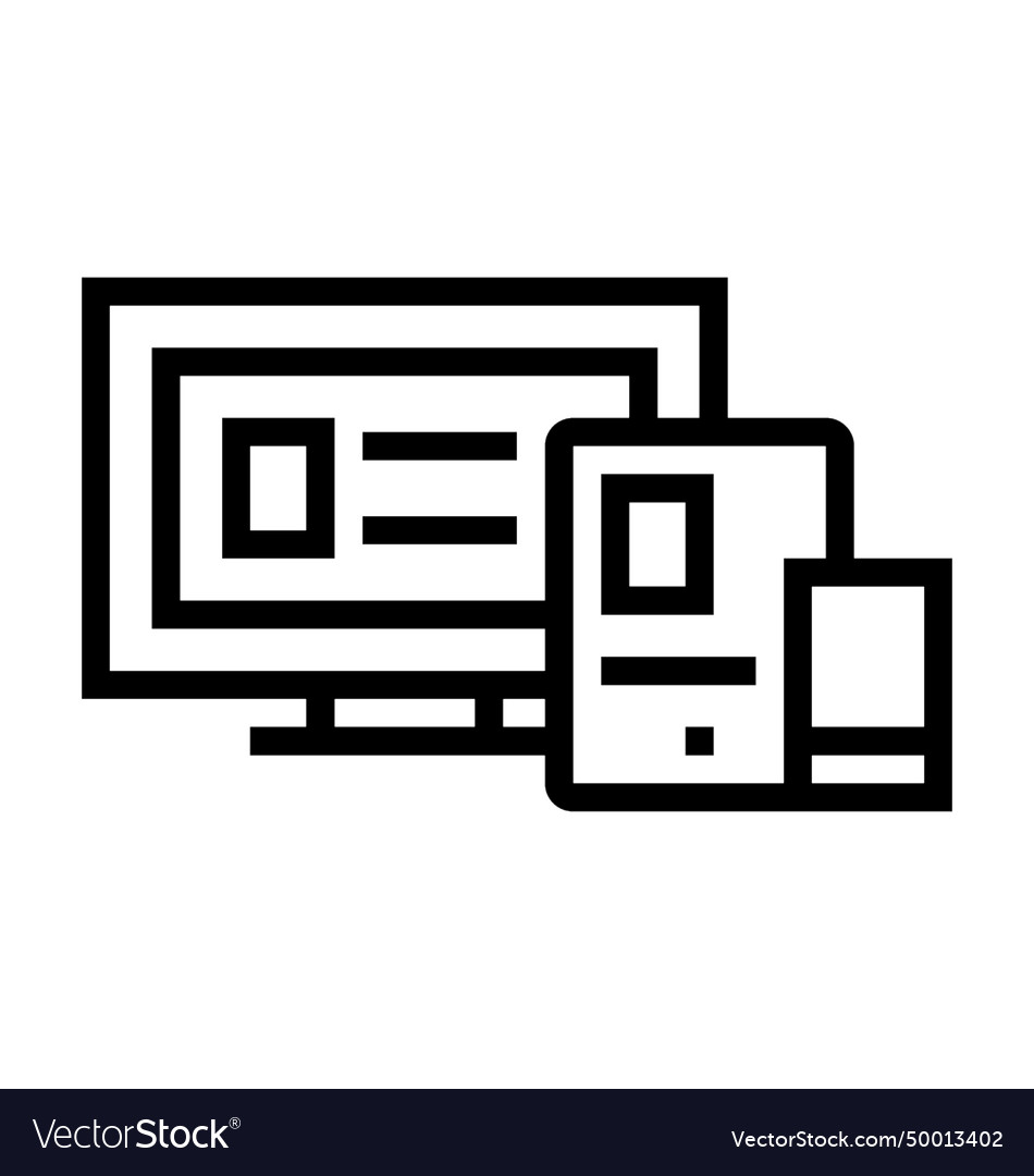 Responsive icon Royalty Free Vector Image - VectorStock