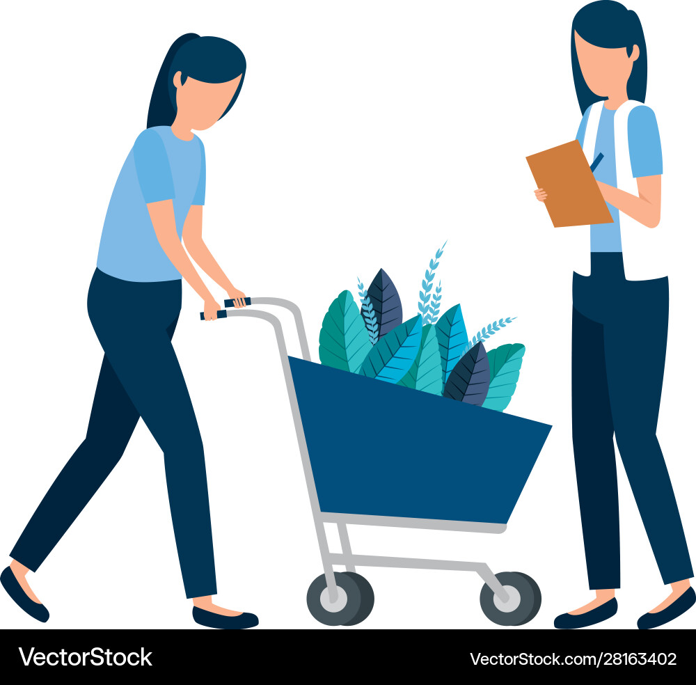 Women and garden concept design Royalty Free Vector Image