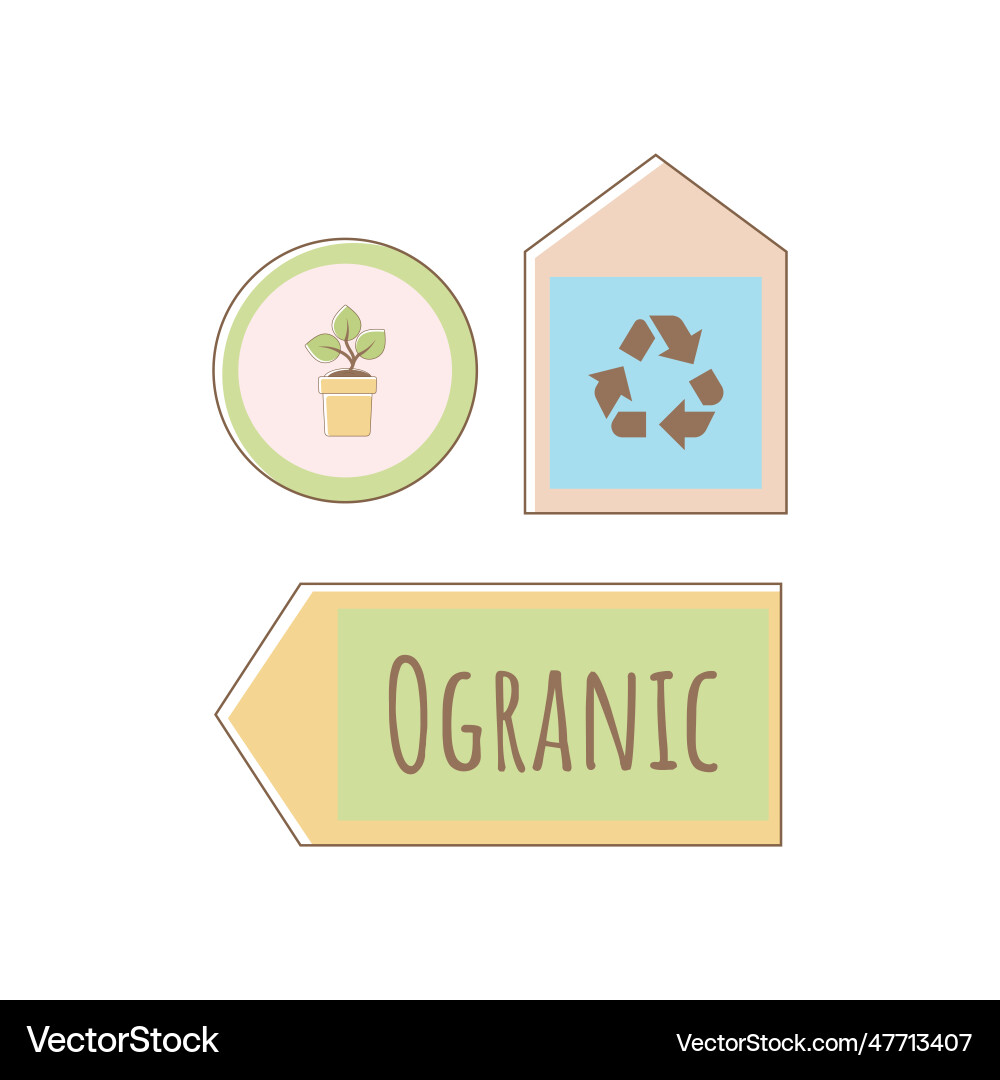 Associations and symbols sustainability Royalty Free Vector