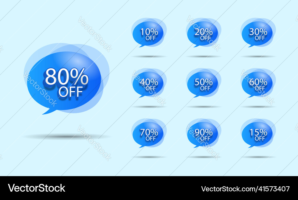 Balloon discount sale tag with editable text Vector Image