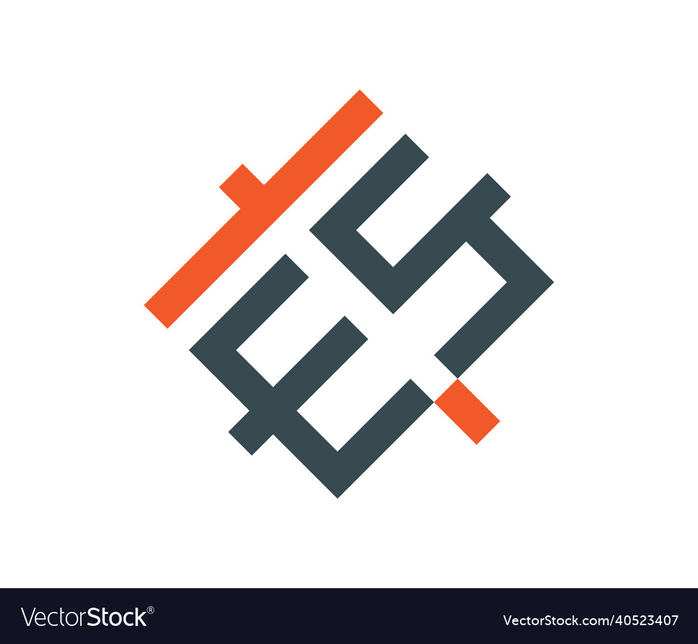 Es logo monogram Royalty Free Vector Image - VectorStock