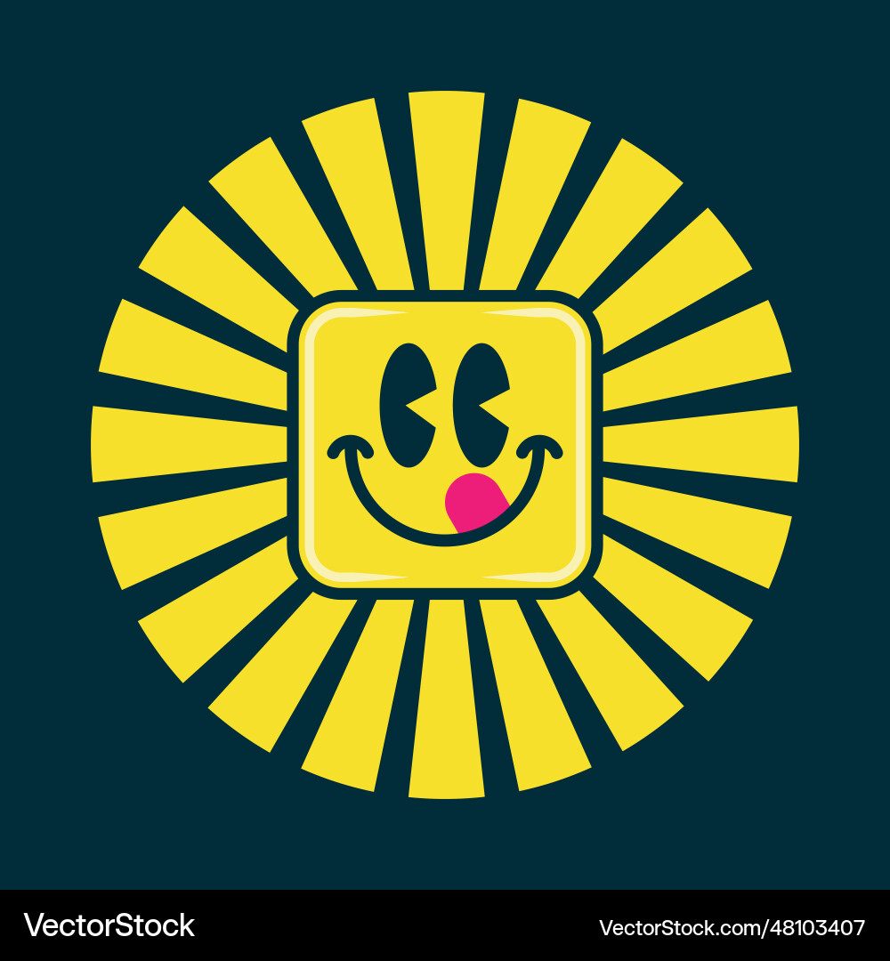 Face savoring food emoji Royalty Free Vector Image