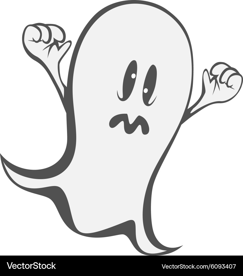 Funny freaky ghost Royalty Free Vector Image - VectorStock