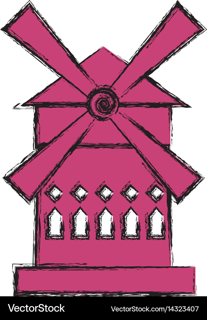 Moulin rouge france Royalty Free Vector Image - VectorStock