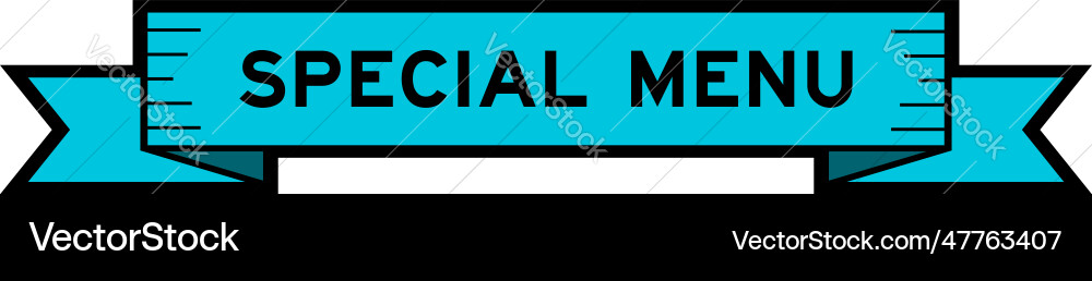 Ribbon label banner with word special menu Vector Image
