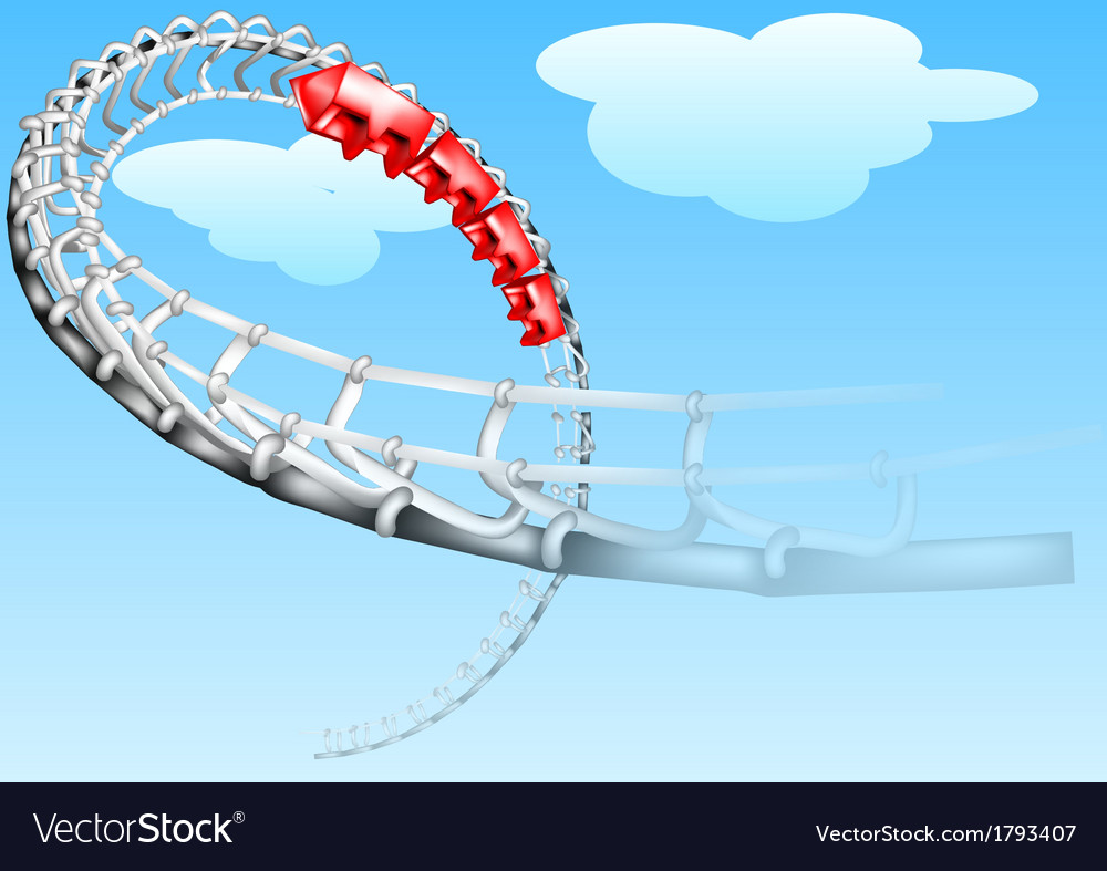 Roller coaster Royalty Free Vector Image - VectorStock