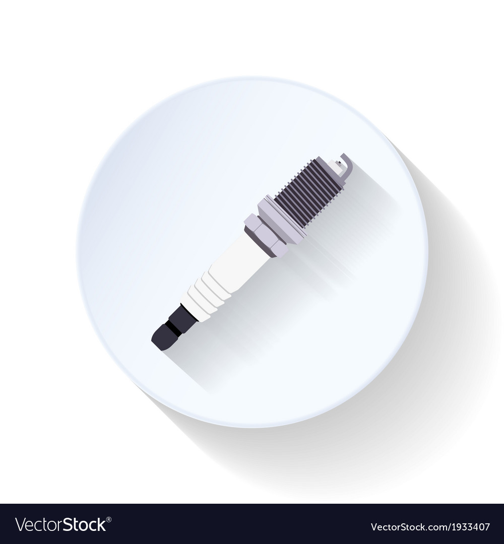 Spark plug flat icon Royalty Free Vector Image