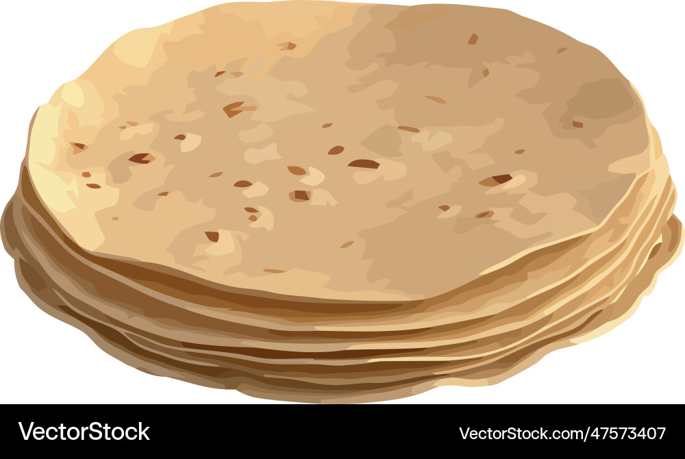 Stack of homemade pita bread icon Royalty Free Vector Image