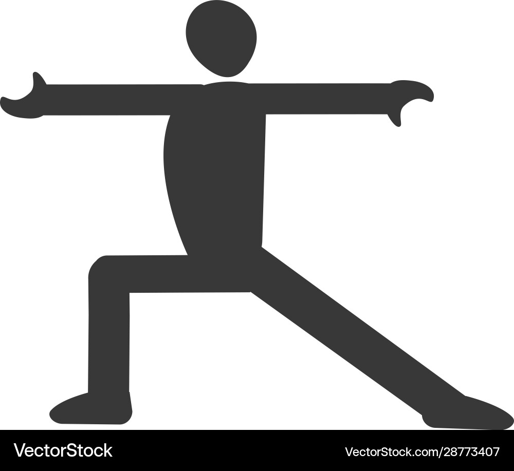 Yoga meditation exercise stretching people icon Vector Image