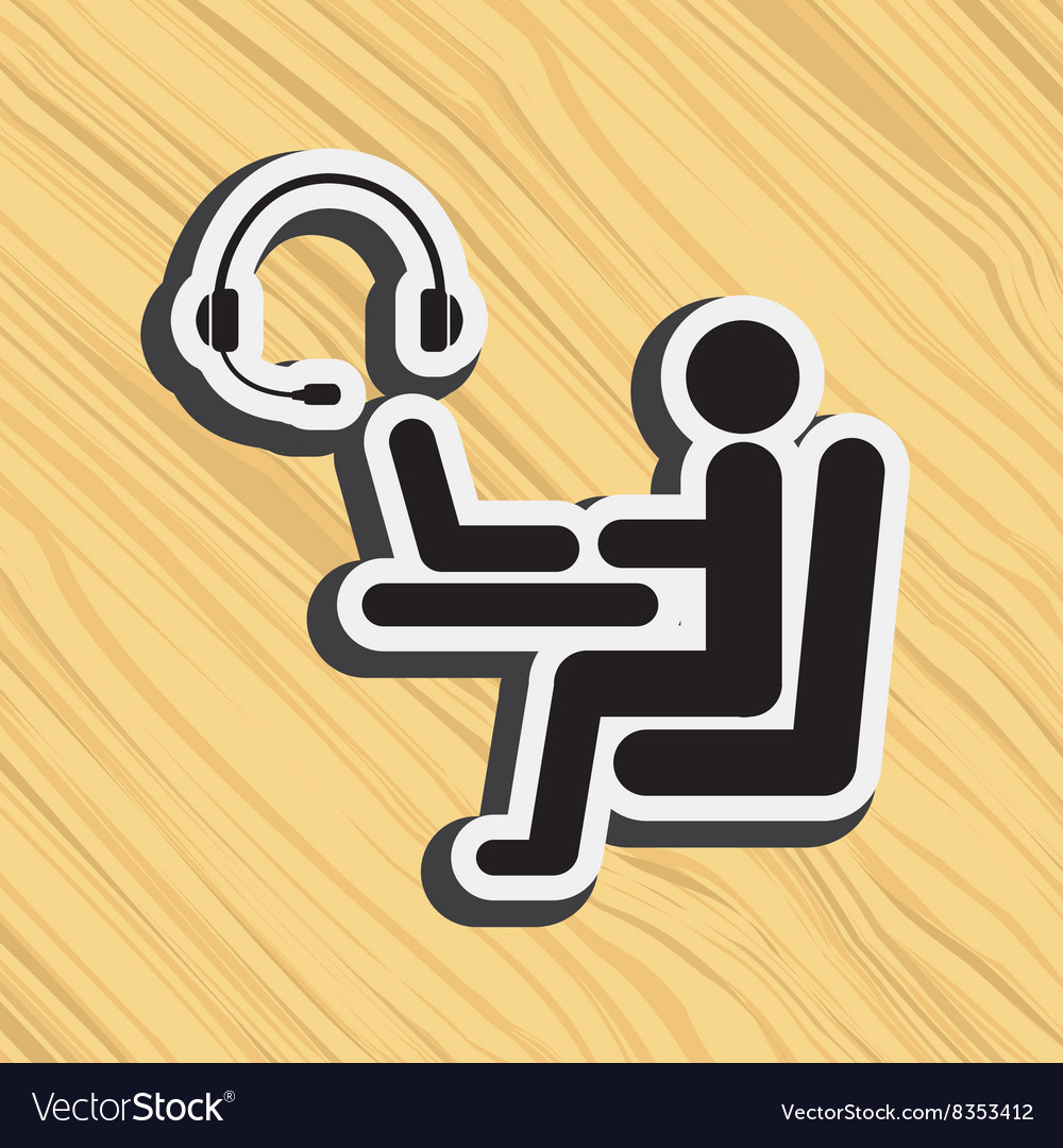 Computer user design Royalty Free Vector Image